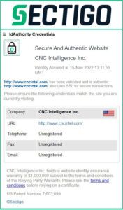 CNC Intelligence Reviews: Verified Security with Sectigo
